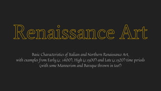 Renaissance Art- Intro to Art History for High School | PPTX