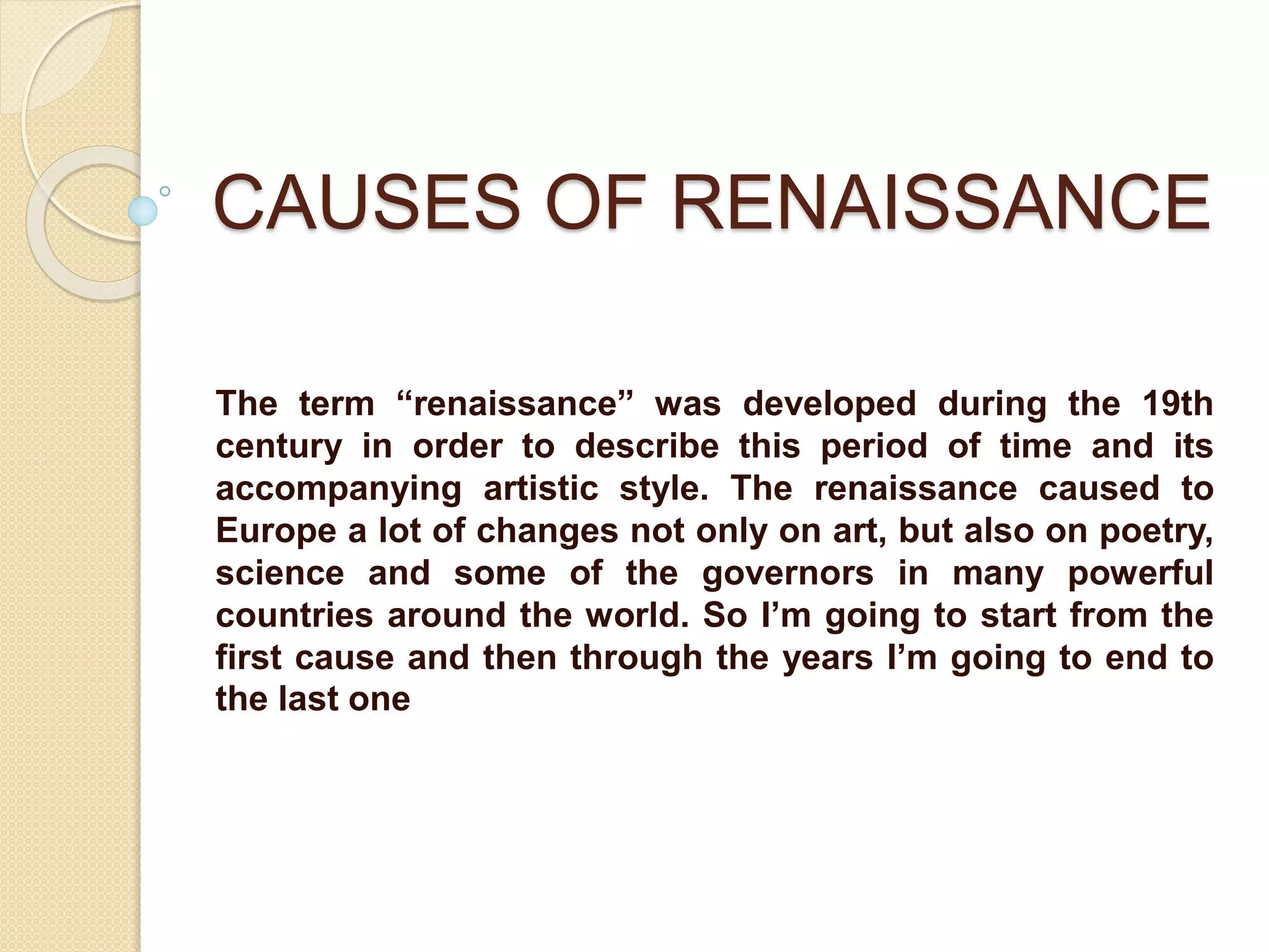 Renaissance by Jason Stamos | PPTX