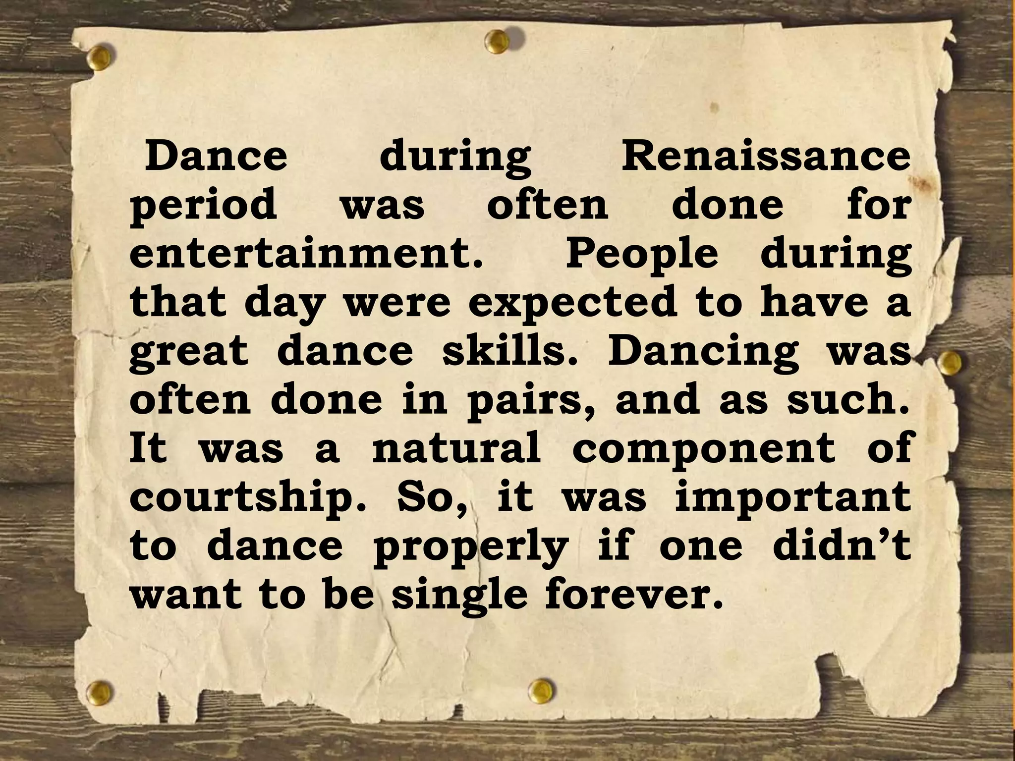 Renaissance (dance) | PPTX