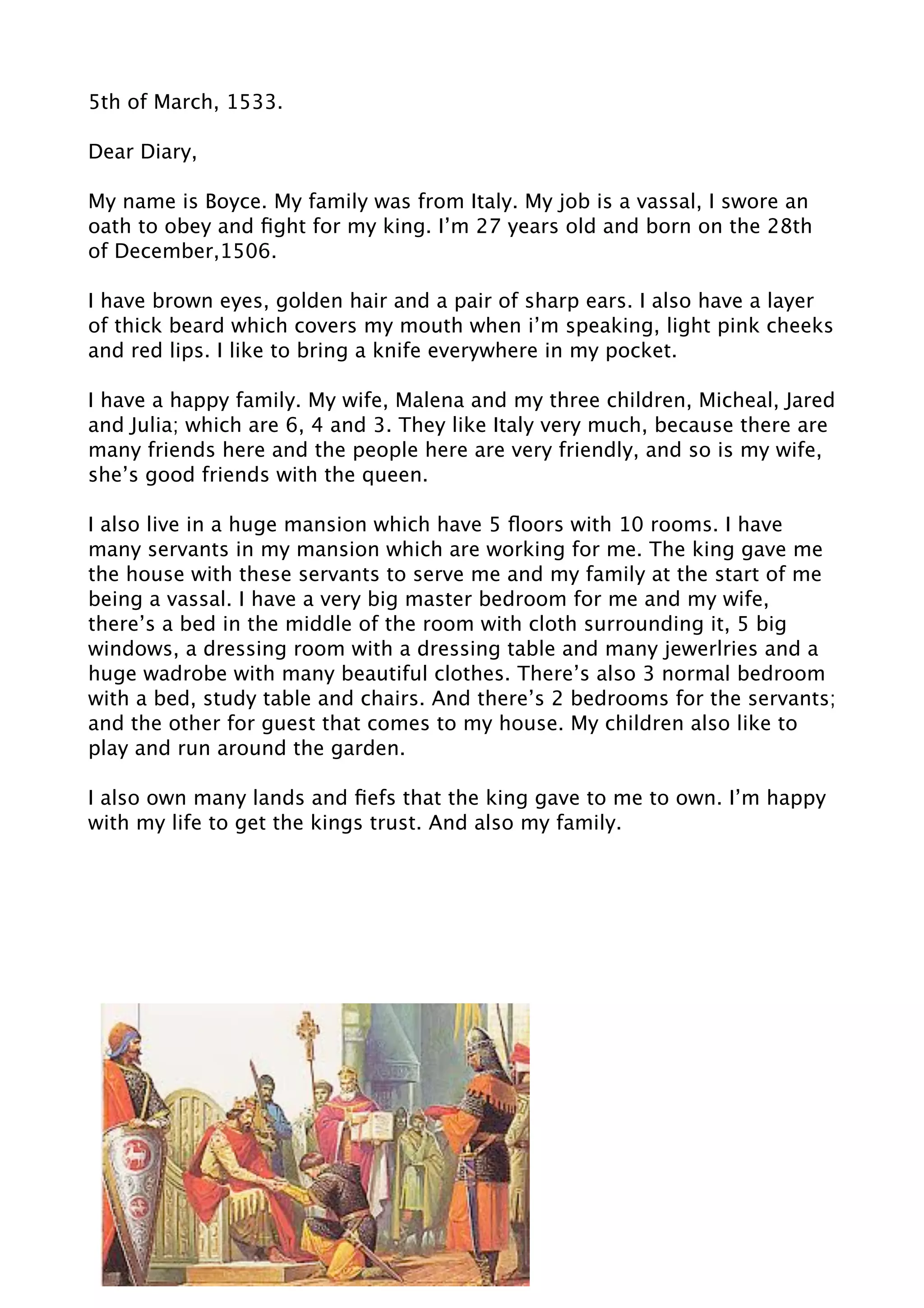 Renaissance Elp diary 1 | PAGES