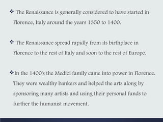 Renaissance era presentation | PPT