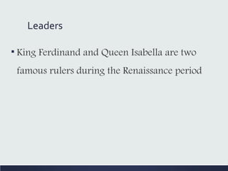 Renaissance era presentation | PPT