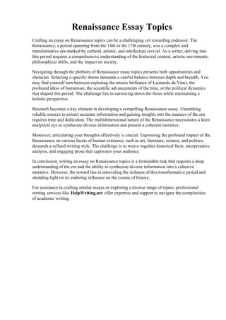 Renaissance Essay Topics.pdf