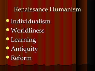 Renaissance Humanism | PPT
