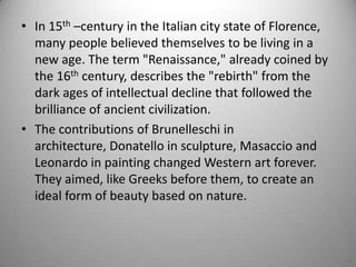 Golden ages of Florence | PPTX