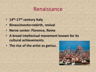 Renaissance in italy | PPTX