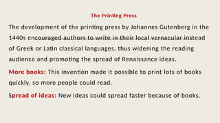 Development of Literature during Renaissance | PPTX