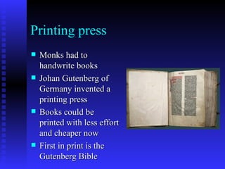 Renaissance Inventions List