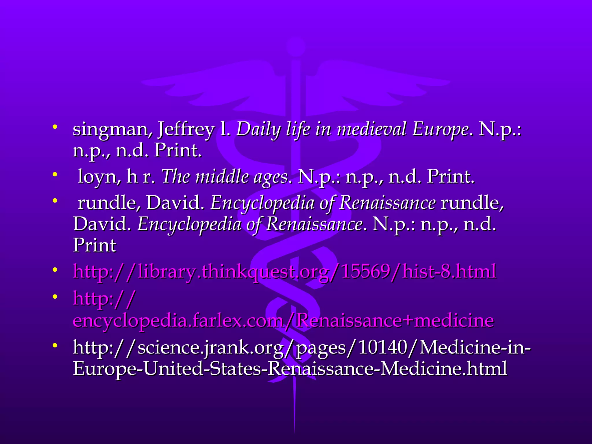 Renaissance Medicine | PPT
