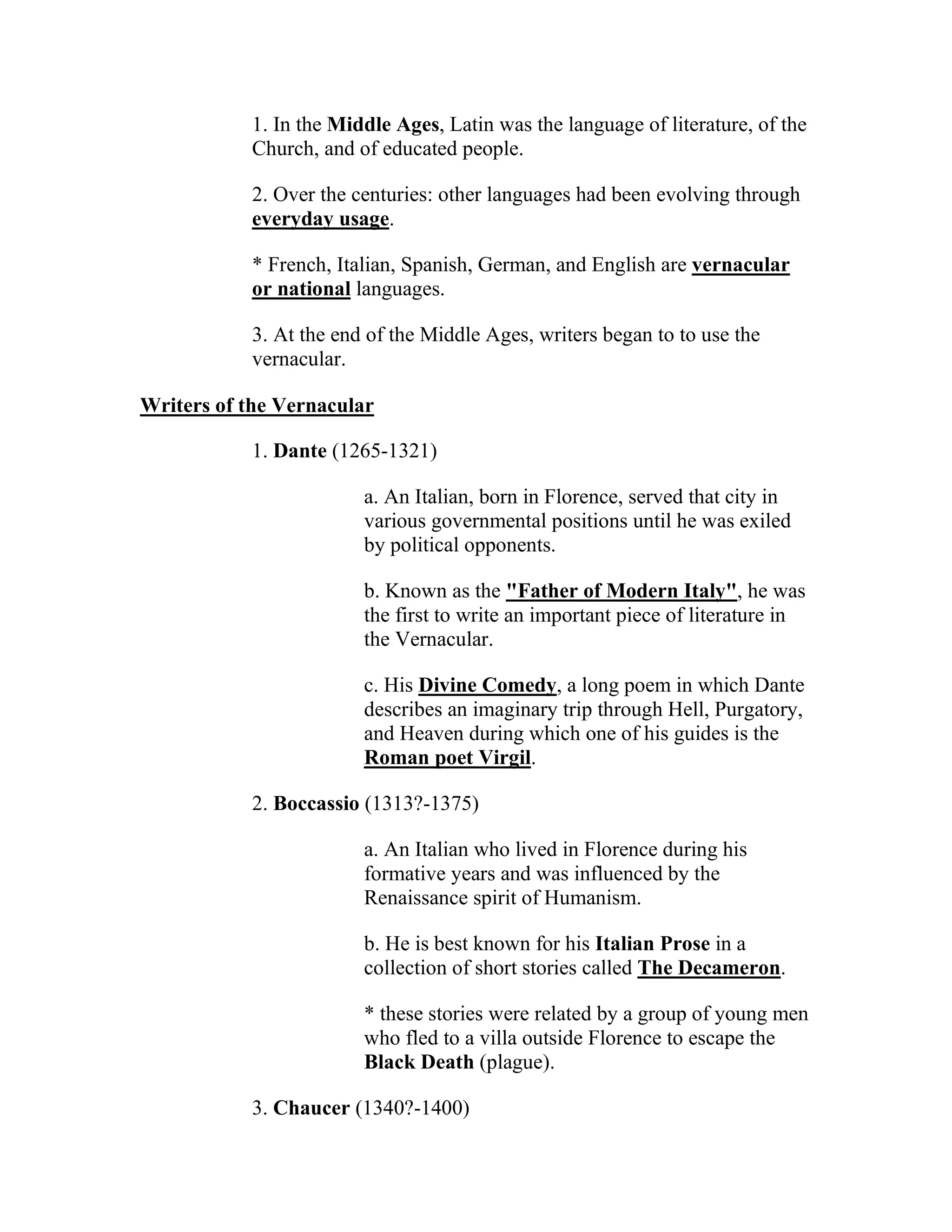 Renaissance notes sir naveed yousaf semester 1 | PDF