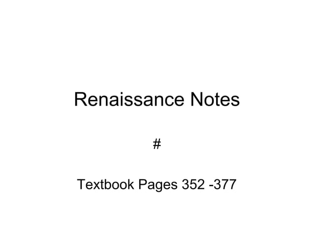 Renaissance Notes pwrpt | PPT | Christianity | Religion & Spirituality