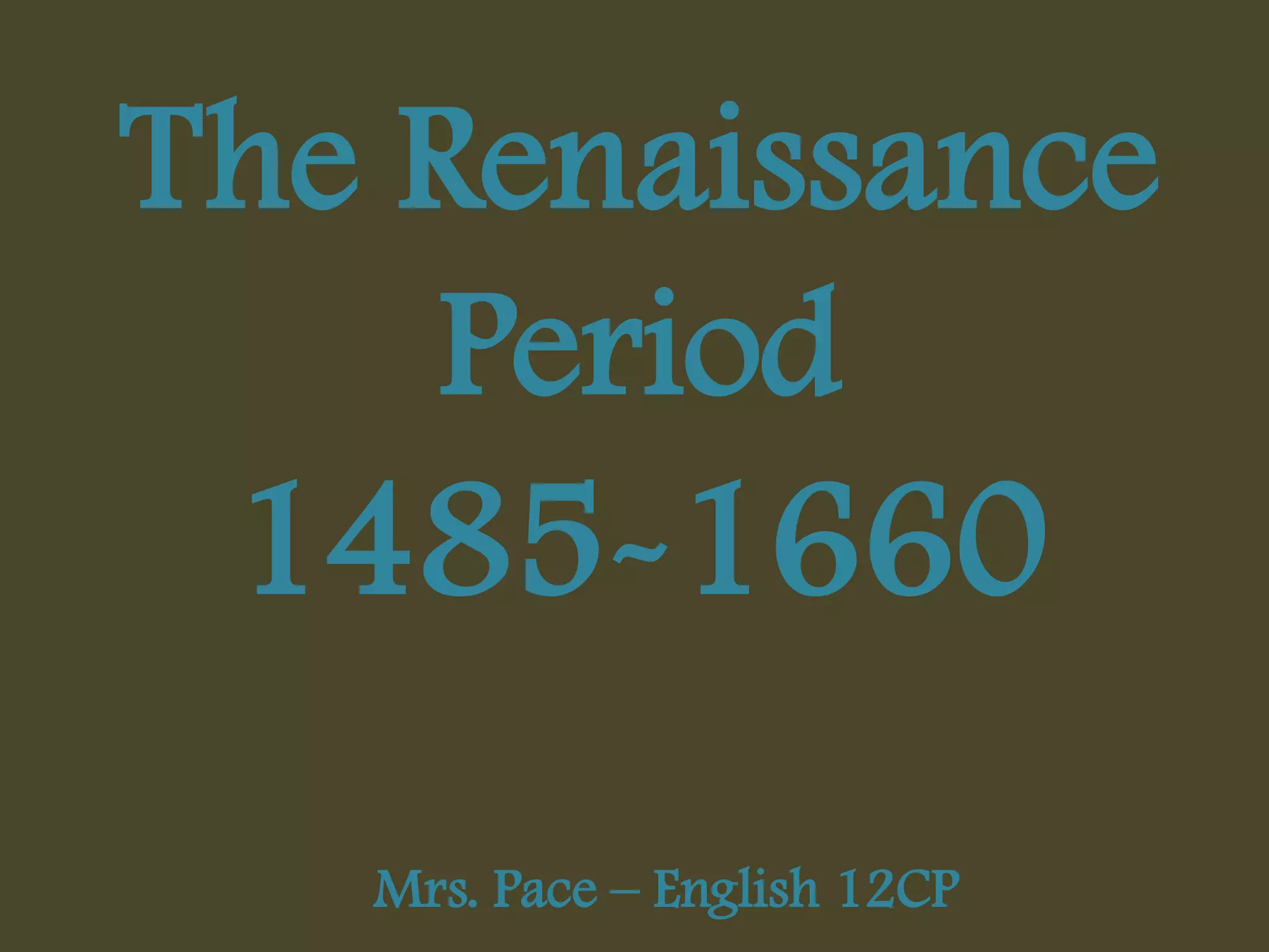 Renaissance period | PPT