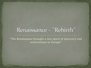 Renaissance period | PPTX