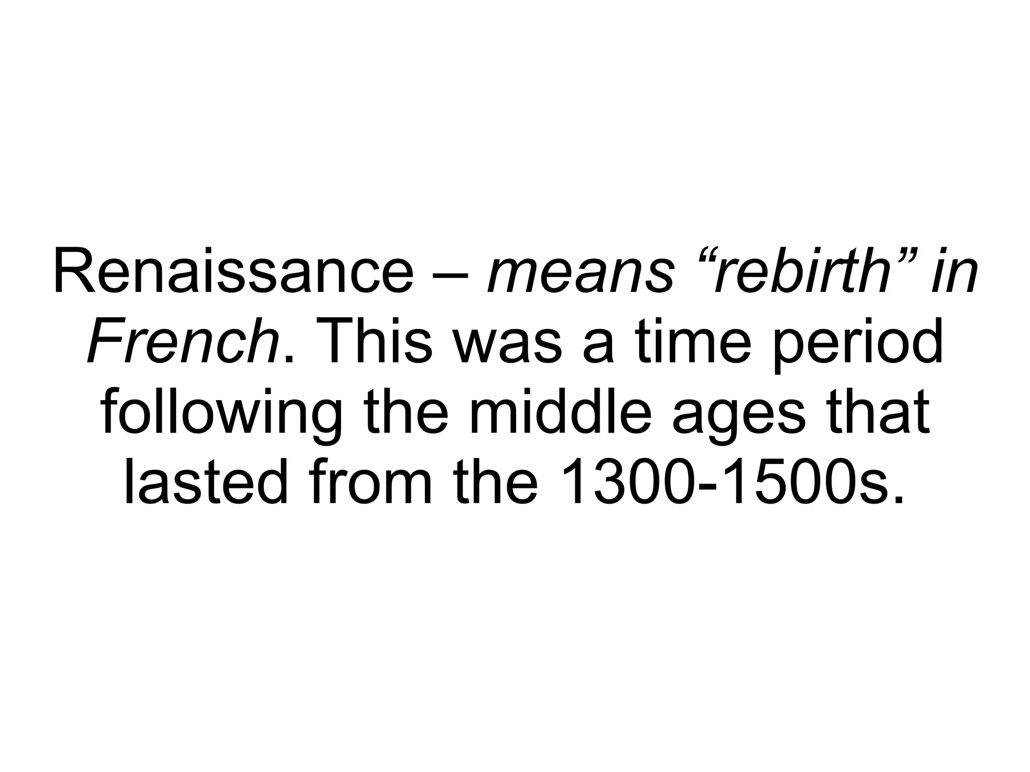 Renaissance powerpoint | PPT