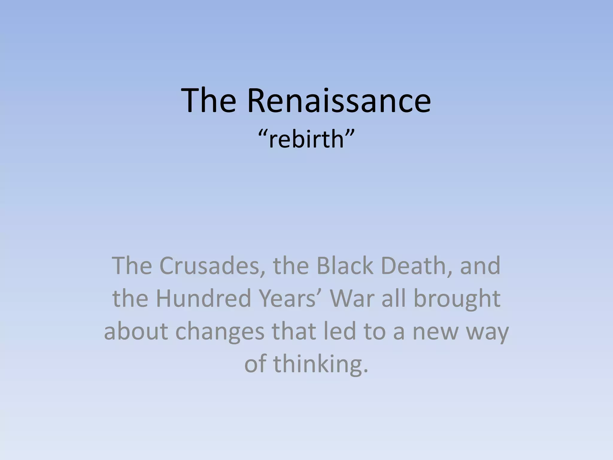 Renaissance Notes | PPT
