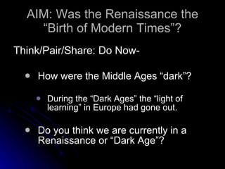 Renaissance Presentation | PPT