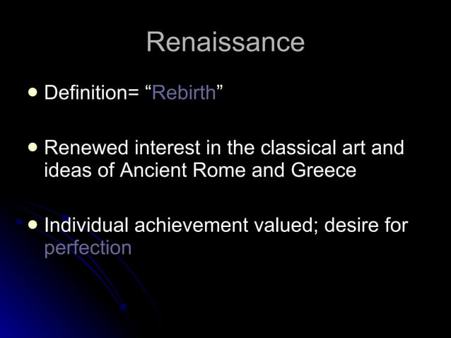 Renaissance Presentation | PPT