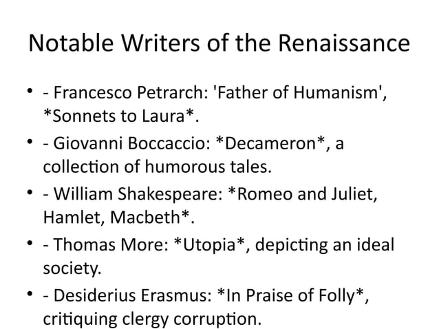 Renaissance Presentation History Grade 8 | PPT