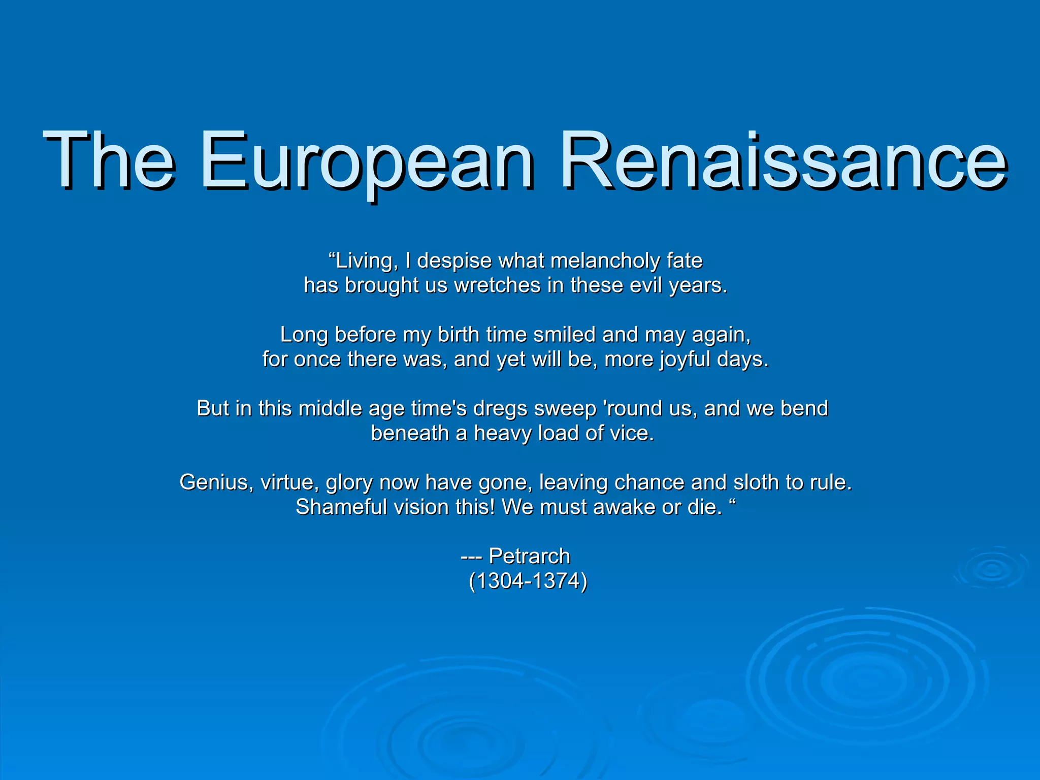 Renaissance Introduction | PPT