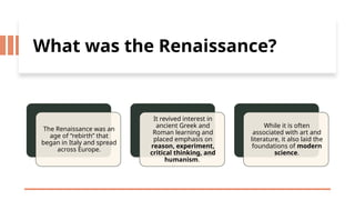 Renaissance Science: Dawn of Modern Thought | PPTX