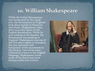 Renaissance Ten of the most important people in renaissance & their ...