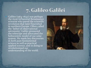 Renaissance Ten of the most important people in renaissance & their ...