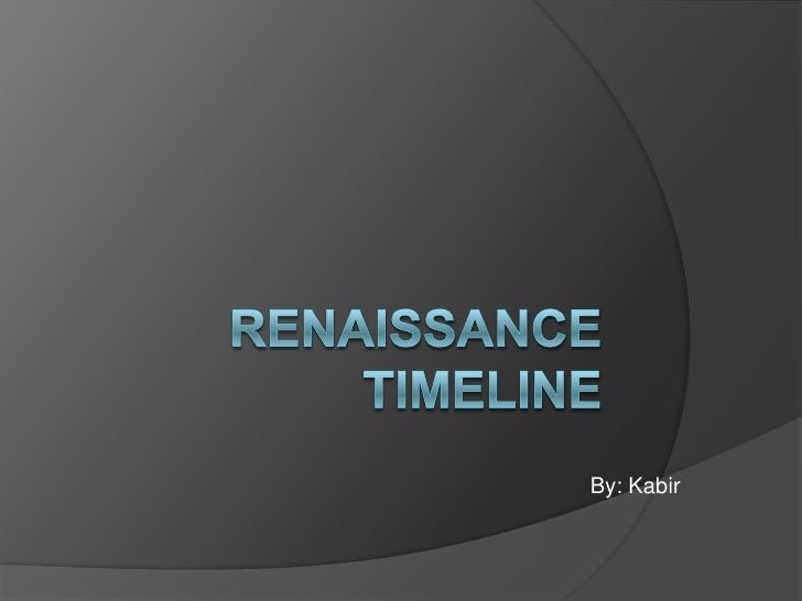 Renaissance Timeline Presentation