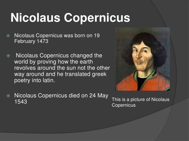 Nicolaus Copernicus Accomplishments