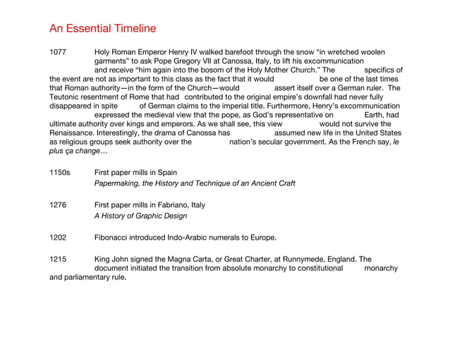 Renaissance Timeline & Materials | PPT