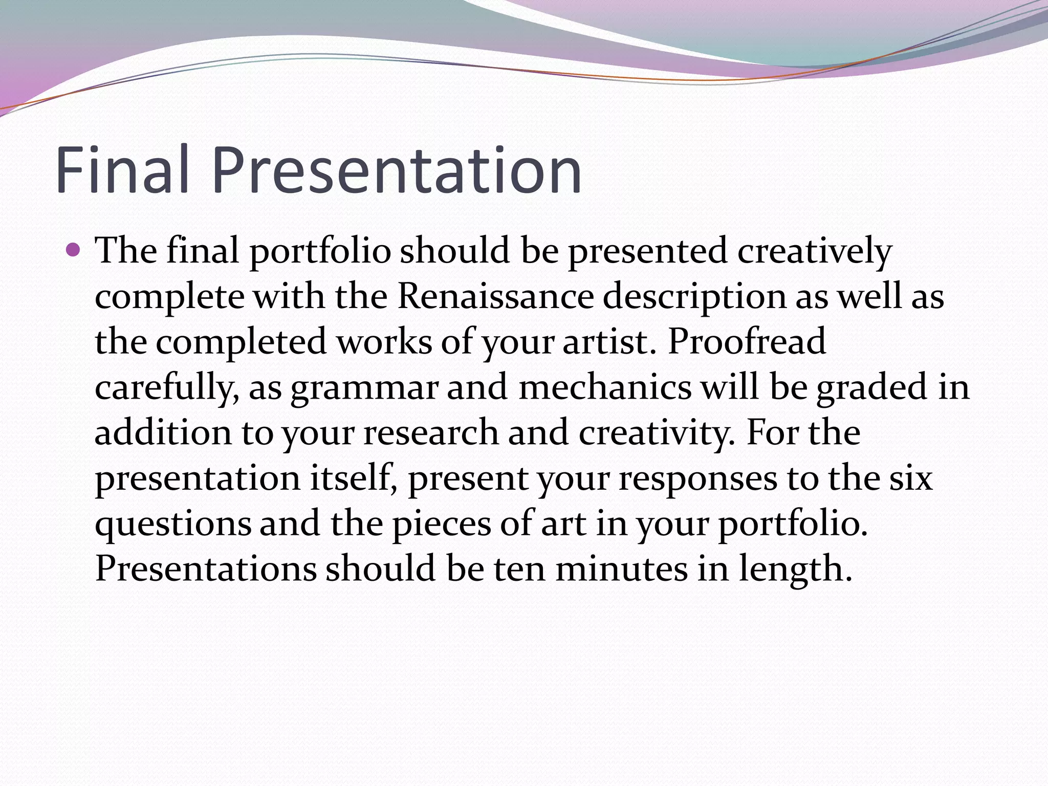 Renaissance webquest | PPT