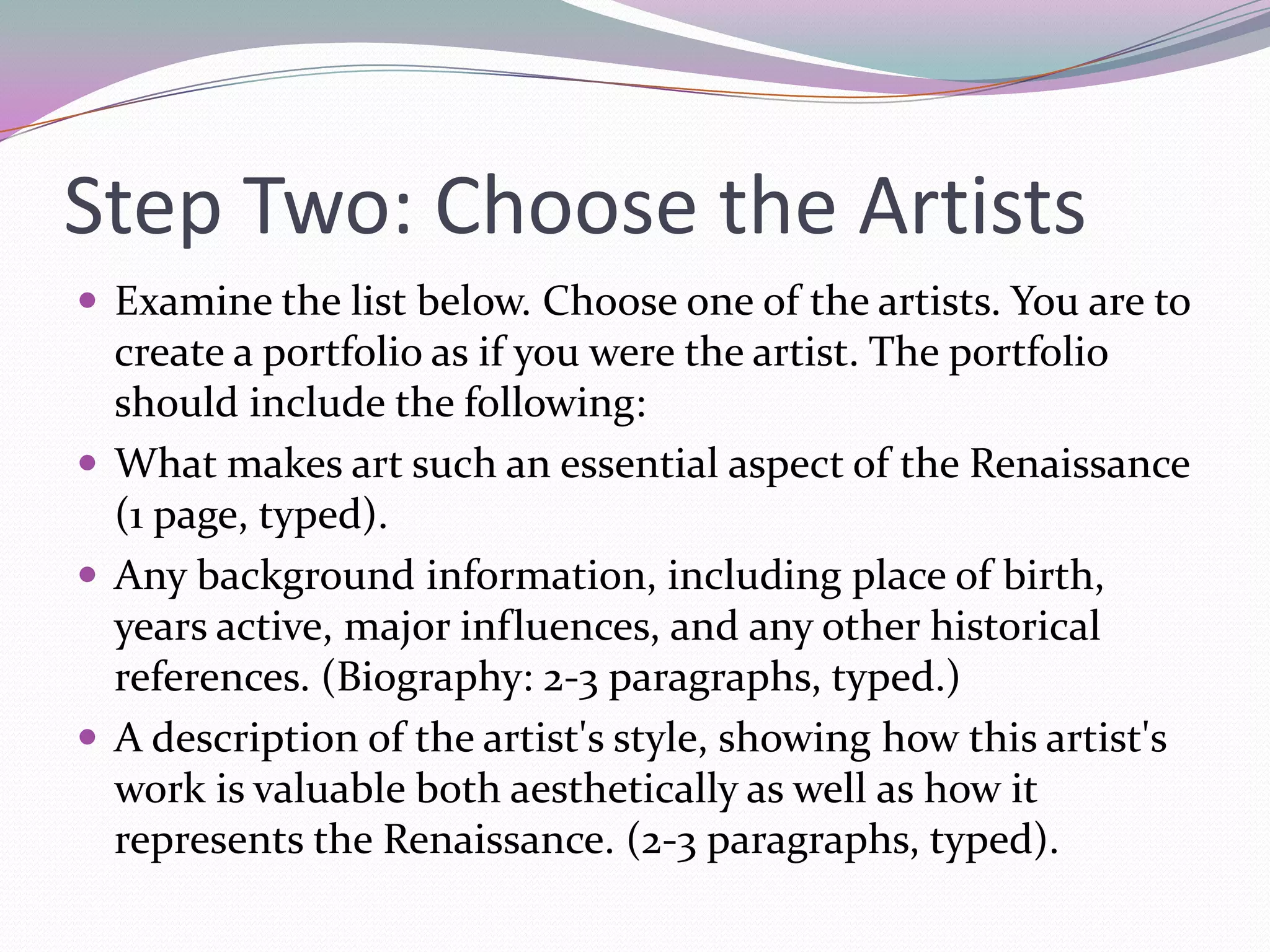 Renaissance webquest | PPT