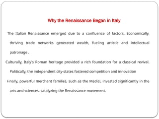 Renaissance Why it Started in Italy.pptx