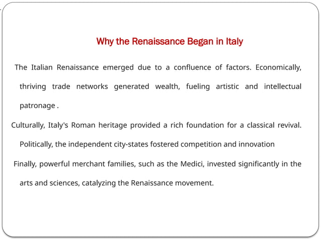 Renaissance Why it Started in Italy.pptx