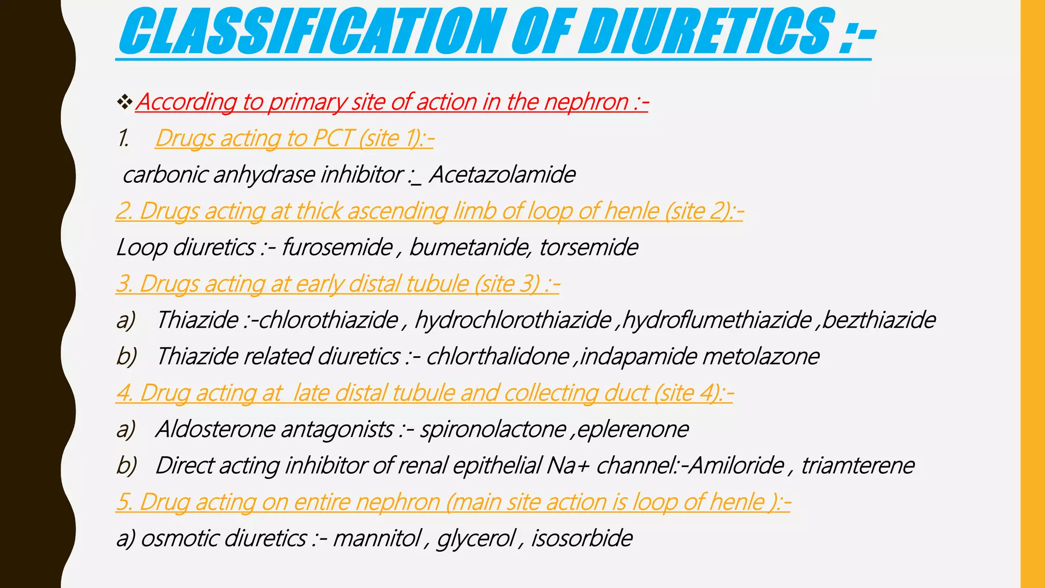 Renal PHARMACOLOGY | PPTX