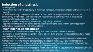 anesthesia management for end stage renal disease | PPTX