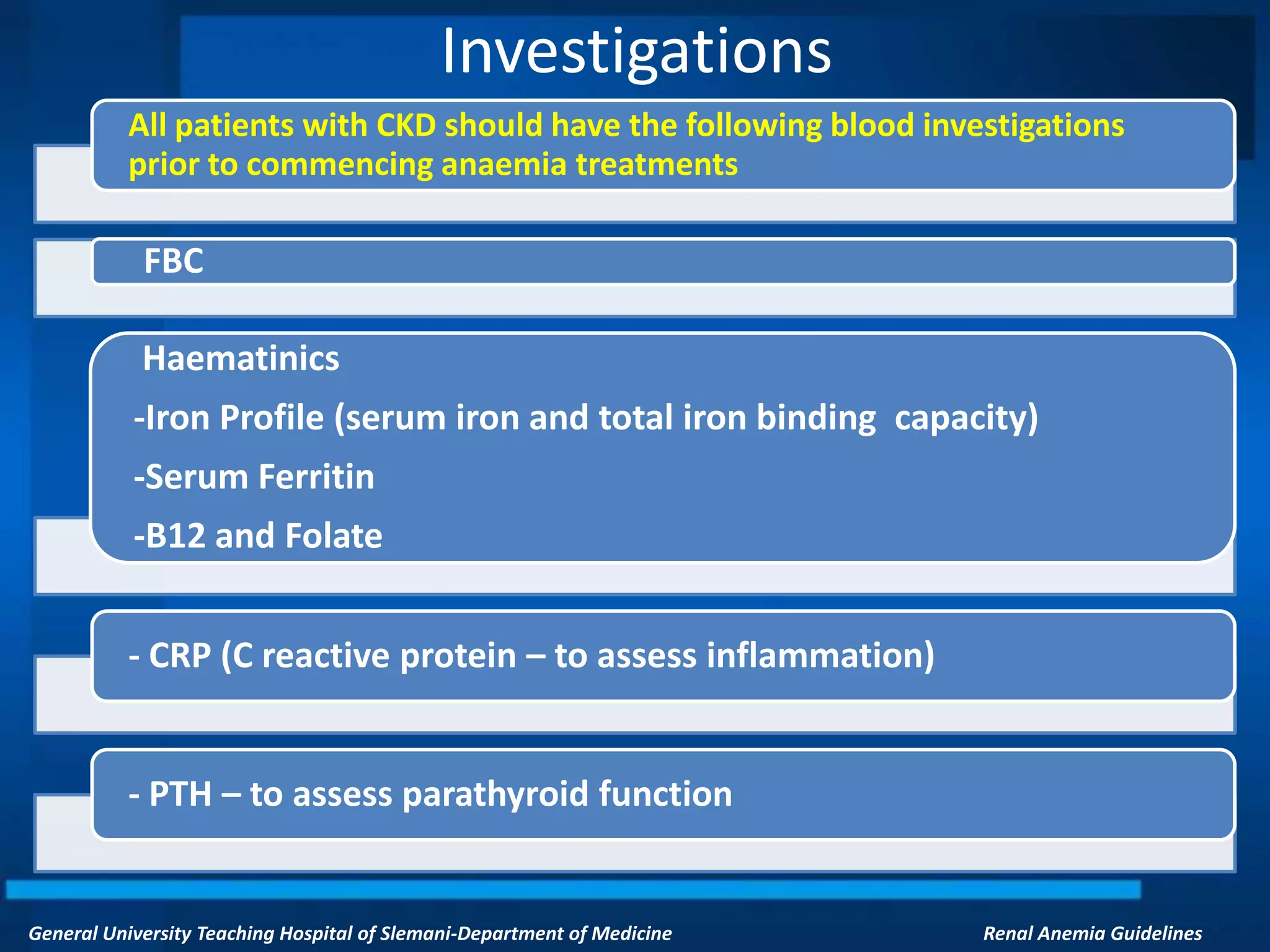 Renal anemia guidelines | PPTX