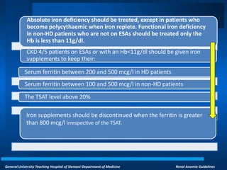 Renal anemia guidelines | PPTX