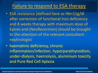 Renal anemia guidelines | PPTX