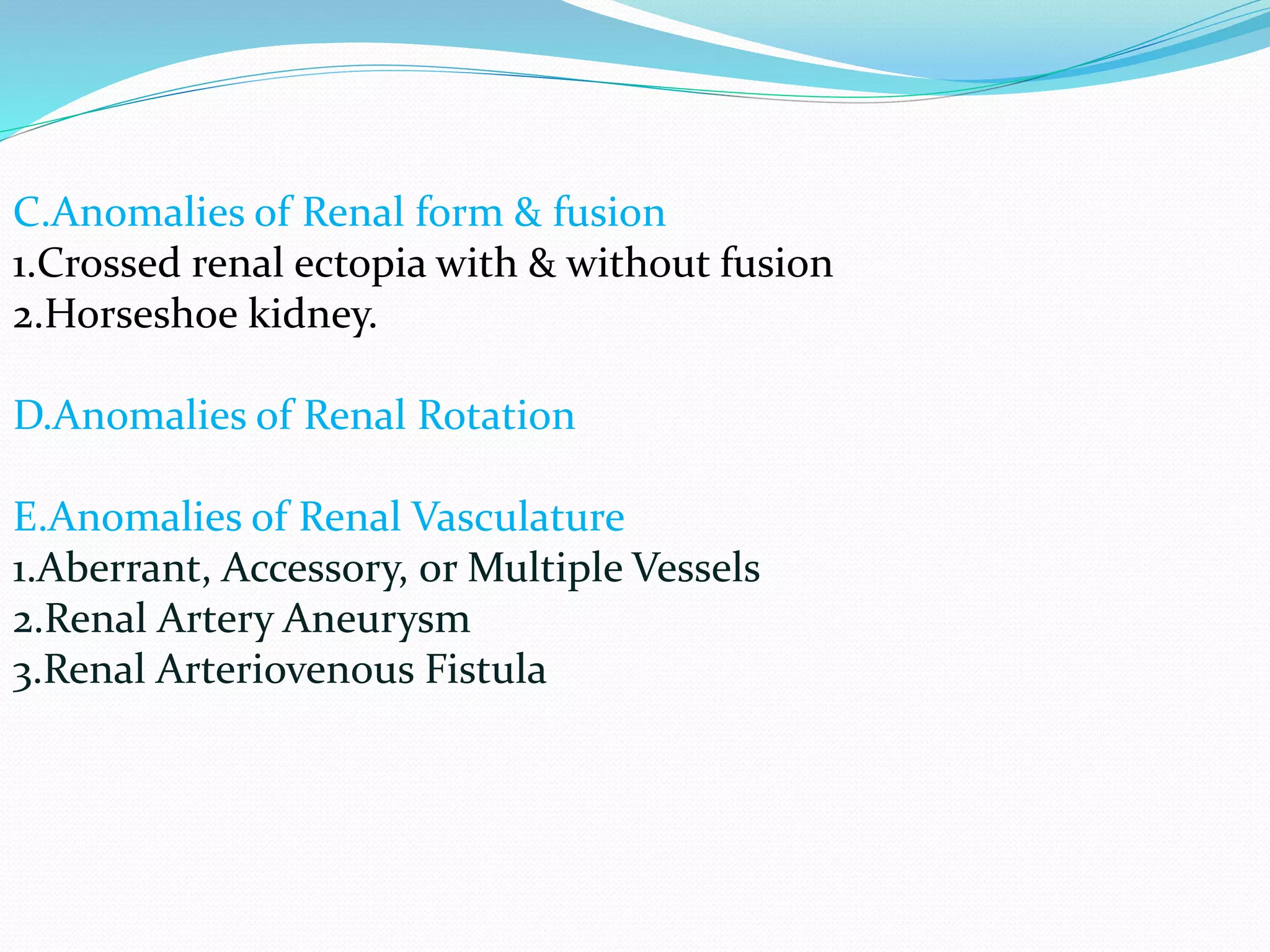 Renal anomalies | PPTX
