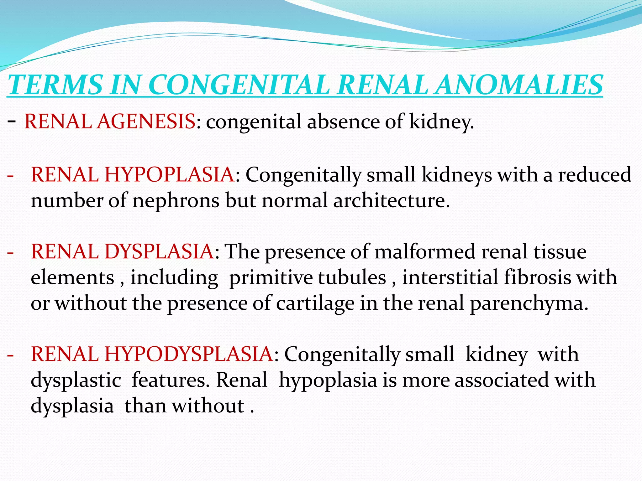 Renal anomalies | PPTX