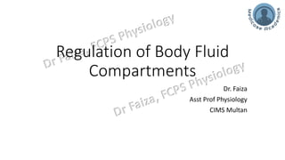Body fluid compartments and regulation of osmolarity | PDF