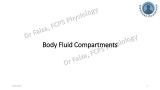 Body fluid compartments and regulation of osmolarity | PDF