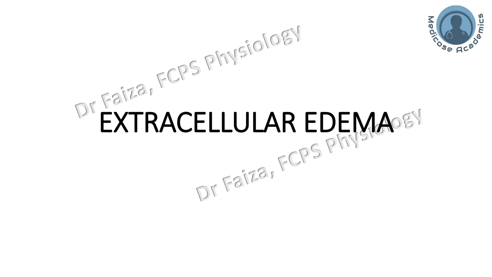 Extracellular Edema, types and pathophysiology | PDF