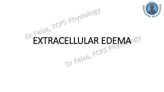 Extracellular Edema, types and pathophysiology | PDF