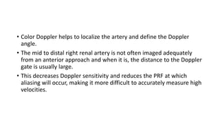 Renal artery Doppler and renal transplant | PPTX