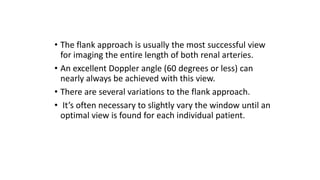 Renal artery Doppler and renal transplant | PPTX