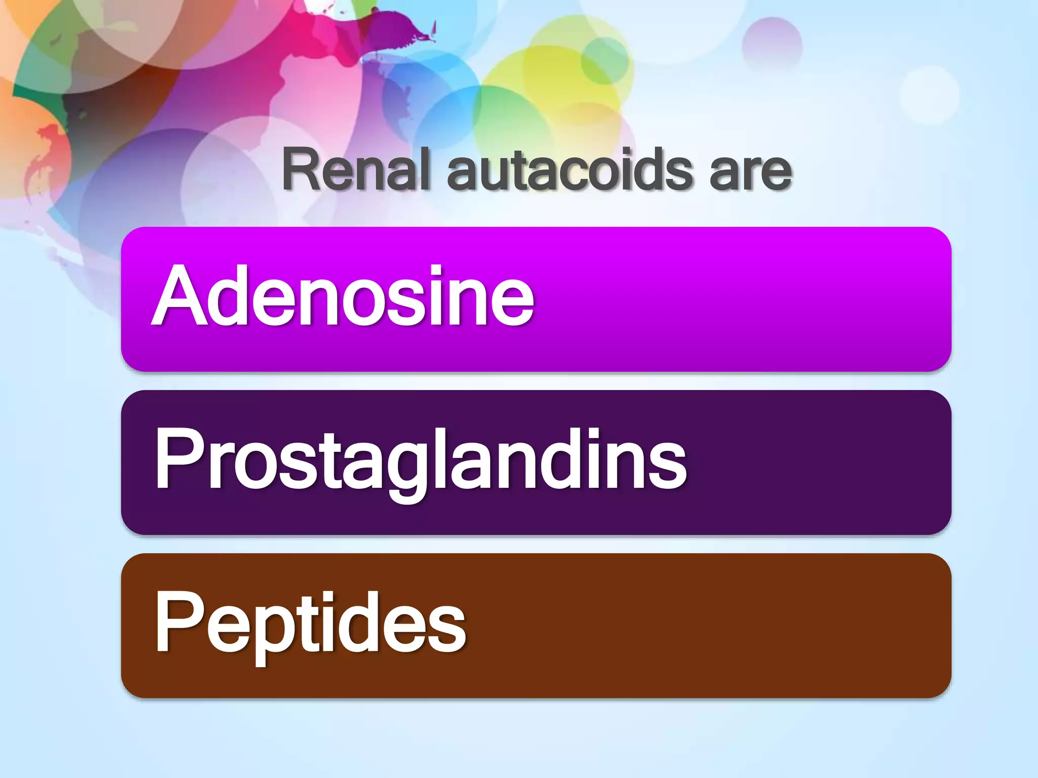 Renal autacoids | PPSX