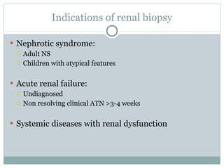 Renal biopsy seminar | PPT