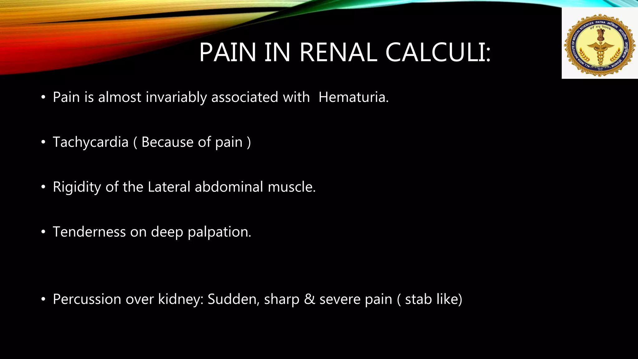 Renal stone by Dr Anil Kumar, Assistant Professor, AIIMS-Patna | PPTX