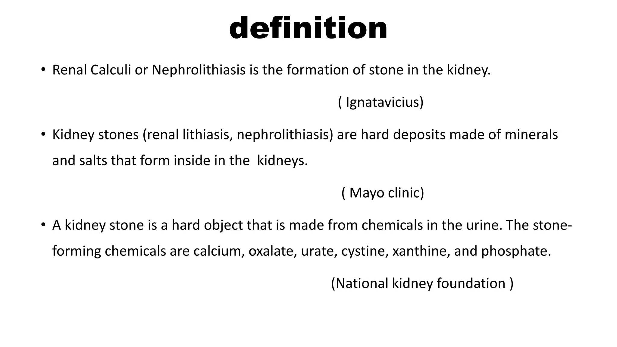Renal calculi | PPTX